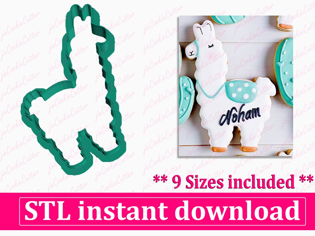 Llama Cookie Cutter STL File Instant Download, STL Cookie Cutter File ...