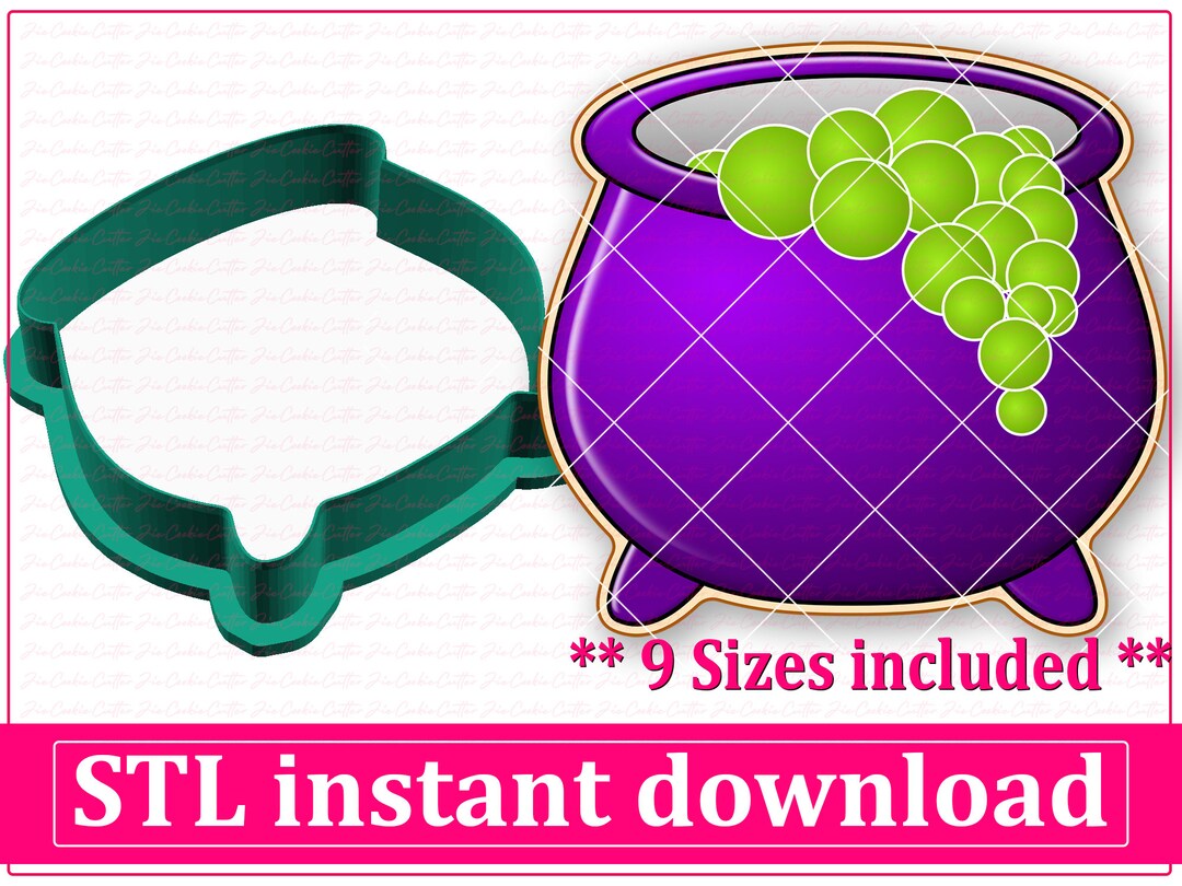 Cauldron Cookie Cutter STL File Instant Download STL Cookie - Etsy