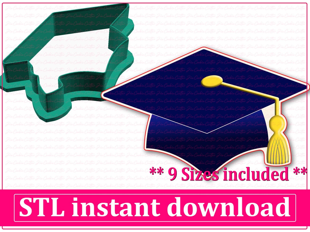 Graduation Cap Cookie Cutter STL File Instant Download STL - Etsy