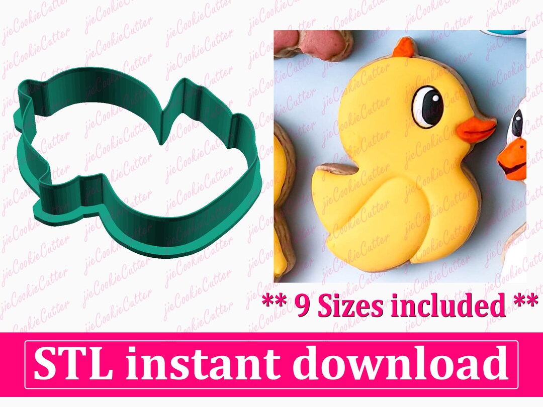 Rubber Duck Cookie Cutter STL File Instant Download, STL Cookie Cutter ...