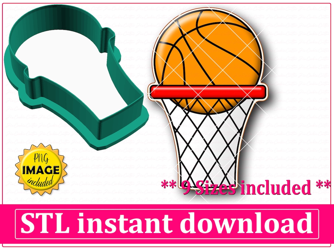 Basketball Cookie Cutter STL File Instant Download, STL Cookie Cutter ...