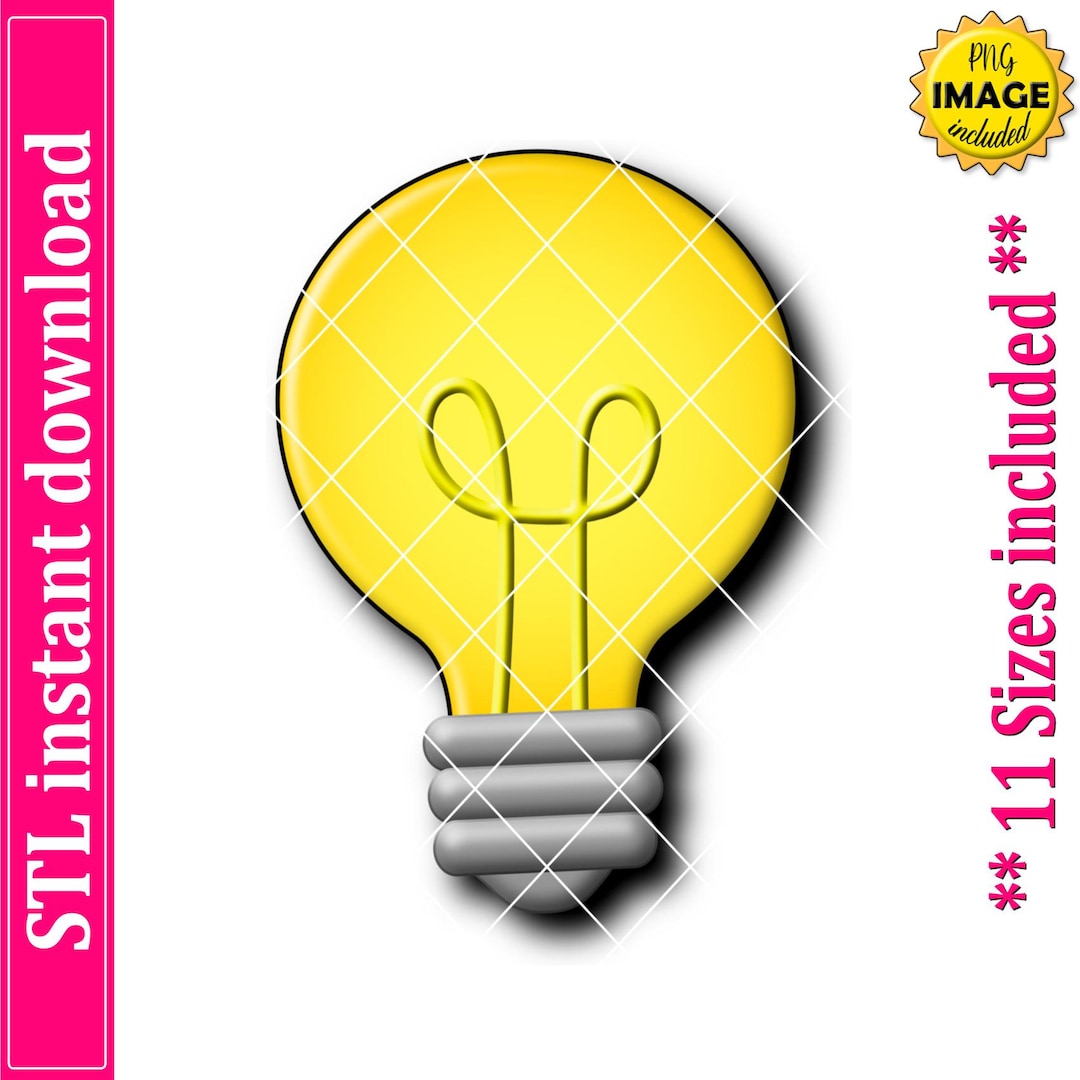 Light Bulb Cookie Cutter STL File, 11 Sizes (digital Download) - Etsy