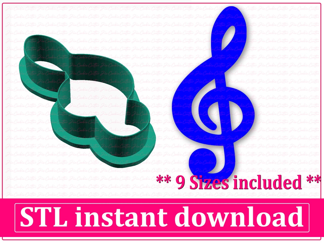 Musical Notes Cookie Cutter STL File Instant Download, STL Cookie ...