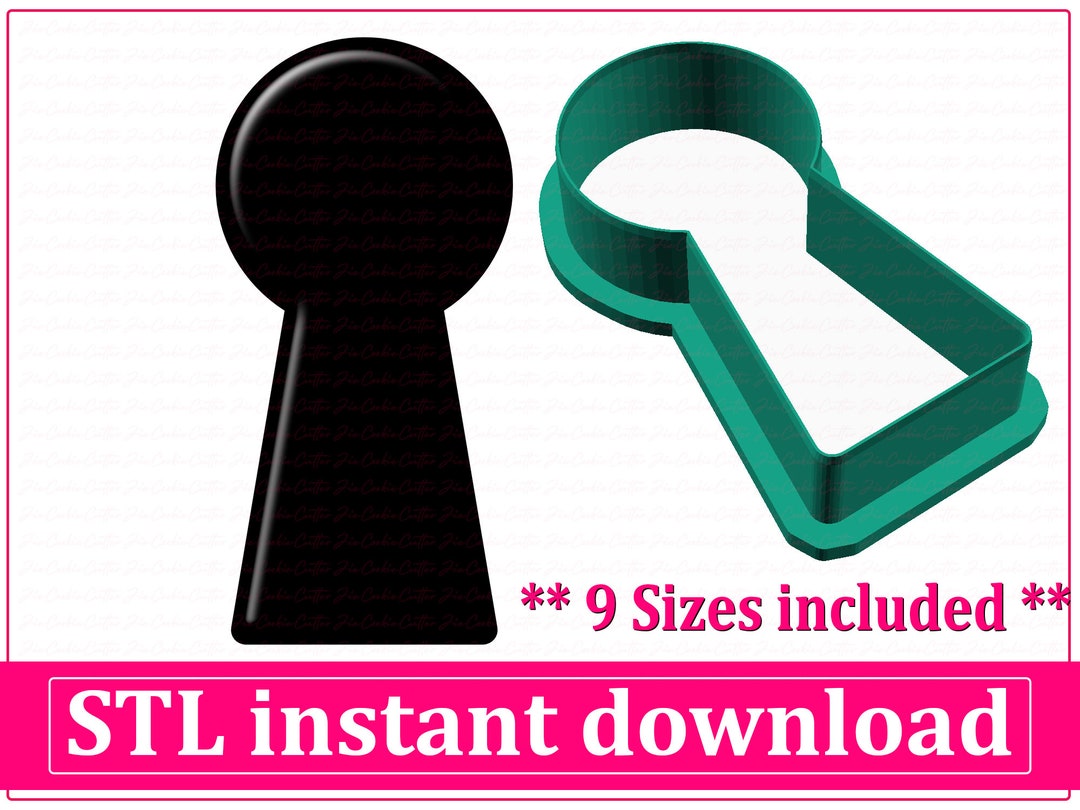 Keyhole Cookie Cutter STL File Instant Download, STL Cookie Cutter File ...