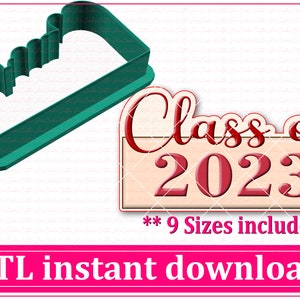 Class of Plaque Cookie Cutter STL File Instant Download, STL Cookie ...