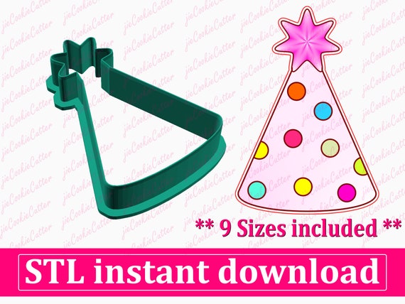 Party Hat Cookie Cutter STL File Instant Download STL Cookie - Etsy