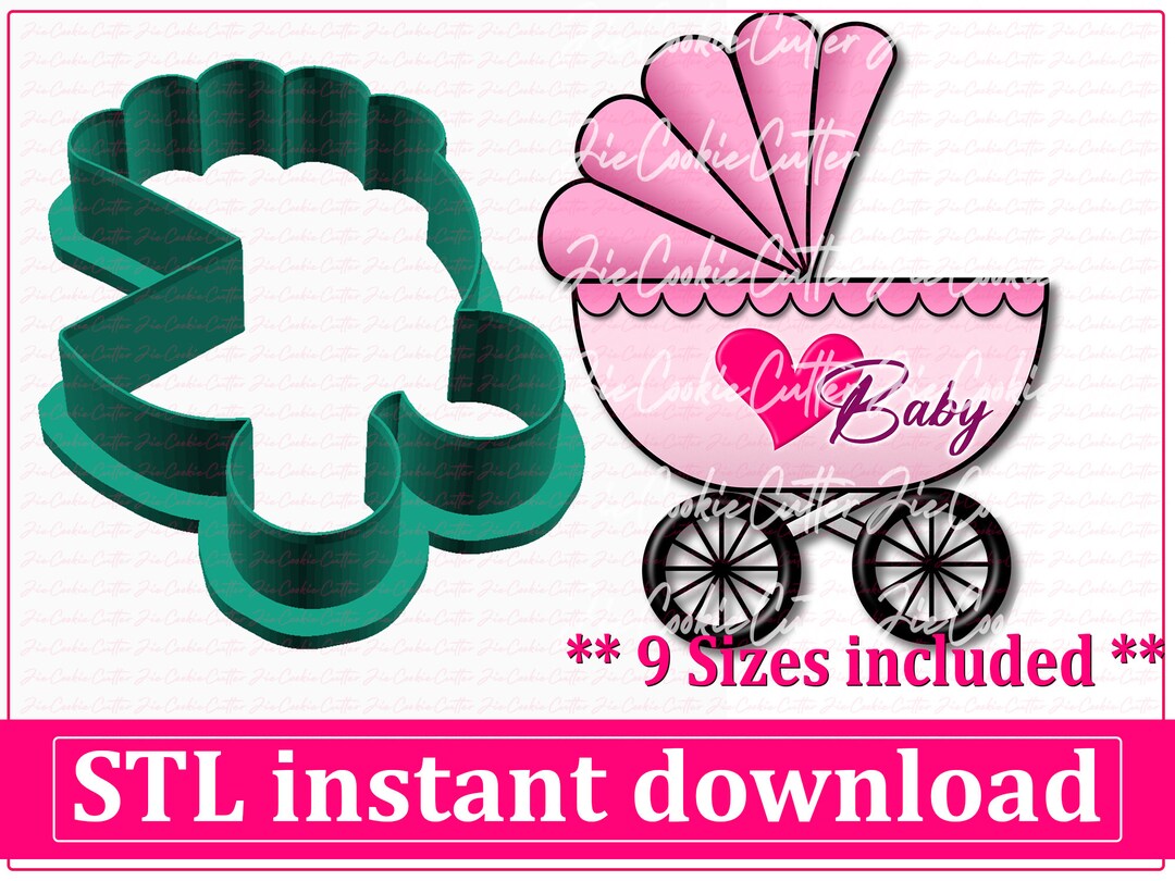 Baby Stroller Cookie Cutter STL File Instant Download STL - Etsy