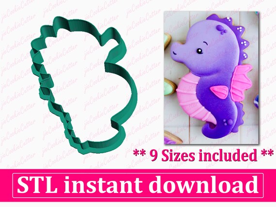 Seahorse Cookie Cutter STL File Instant Download STL Cookie - Etsy