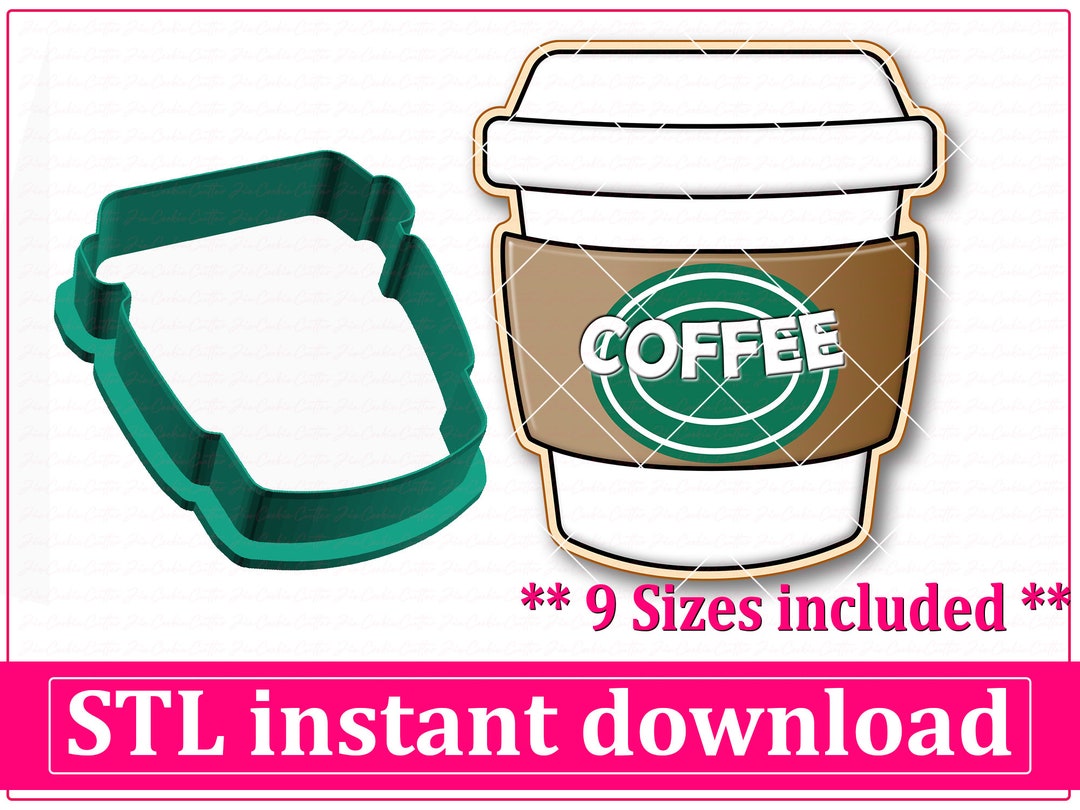 Takeaway Coffee Cup Cookie Cutter STL File Instant Download, STL Cookie ...