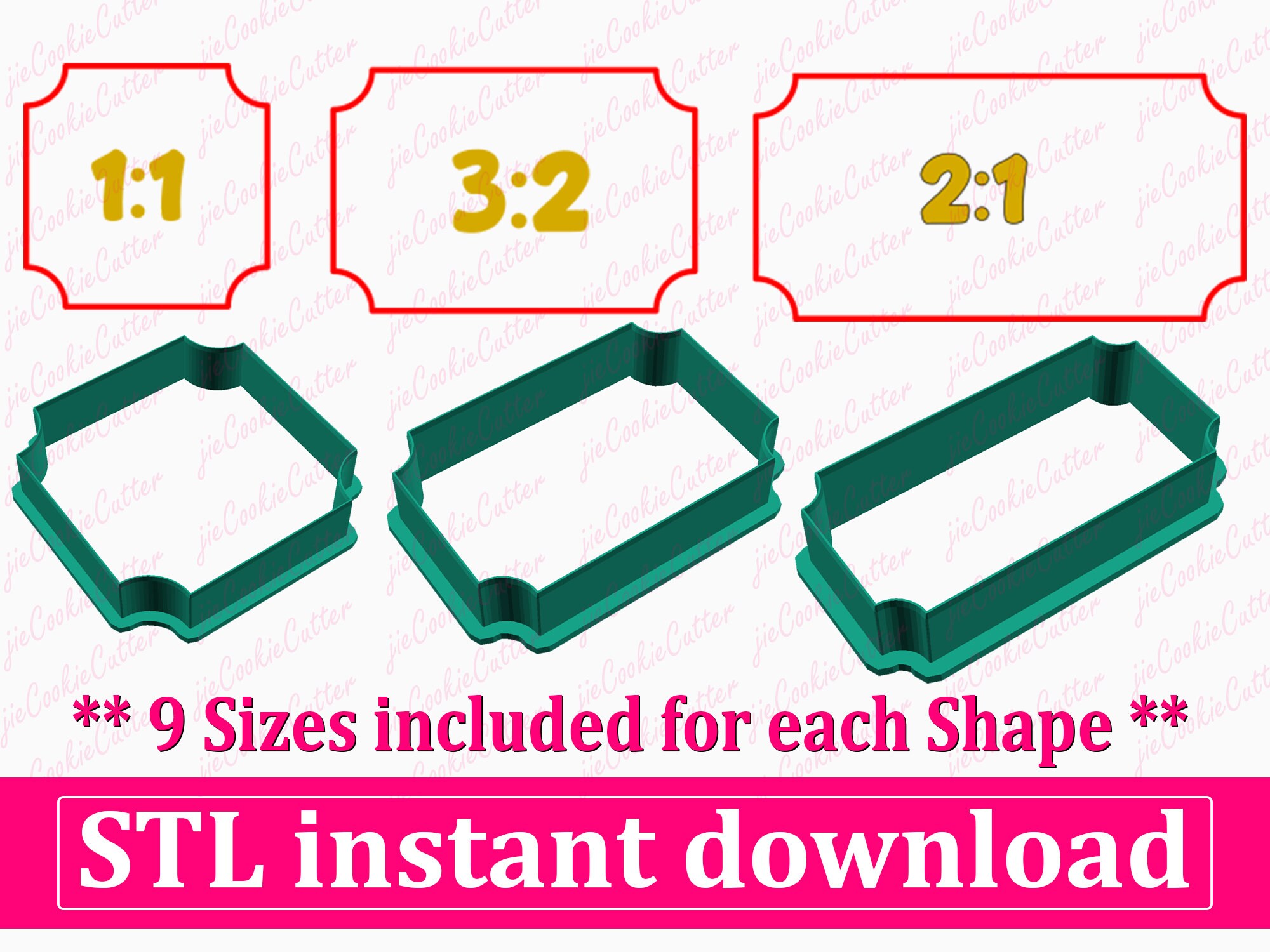 Rectangle With Inverted Corners Cookie Cutter - Etsy
