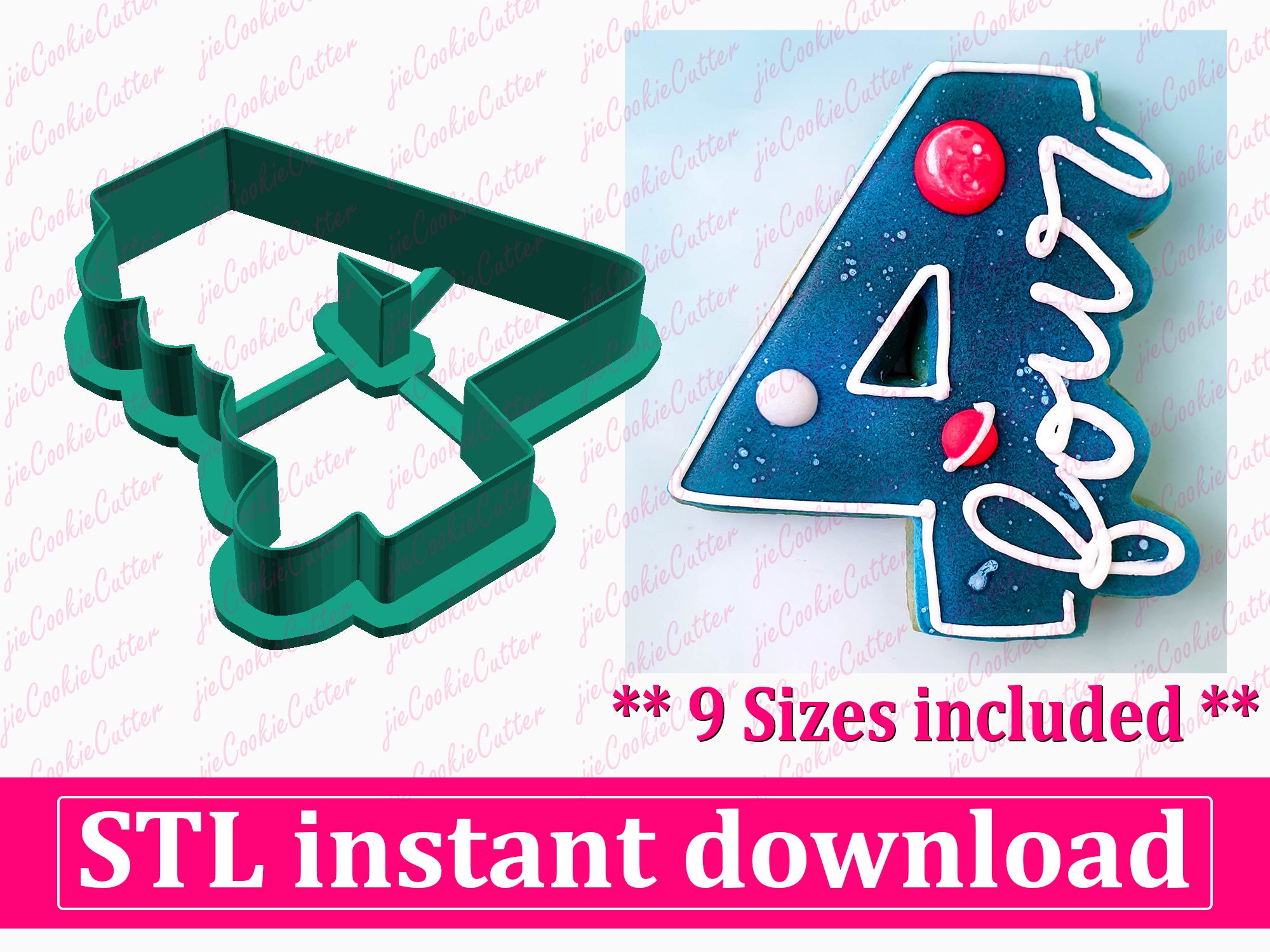 Number Four Cookie Cutter STL File Instant Download STL | Etsy