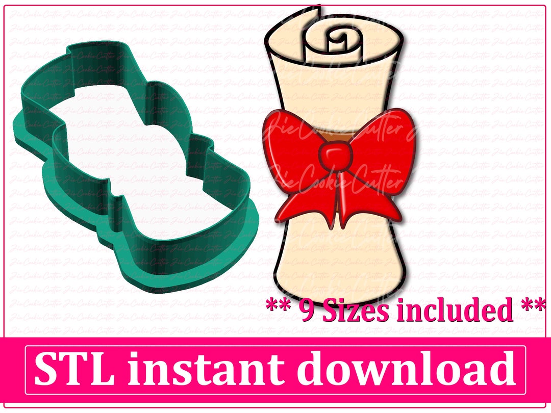 Diploma Cookie Cutter STL File Instant Download STL Cookie - Etsy