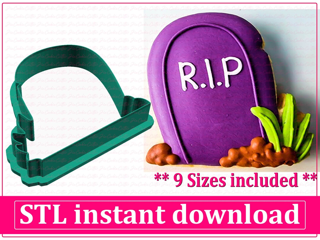 Halloween Tombstone Cookie Cutter STL File Instant Download, STL Cookie ...