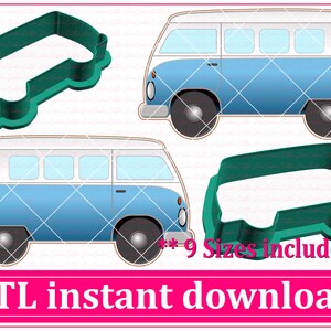 Camper Van Cookie Cutter STL File Instant Download, STL Cookie Cutter ...