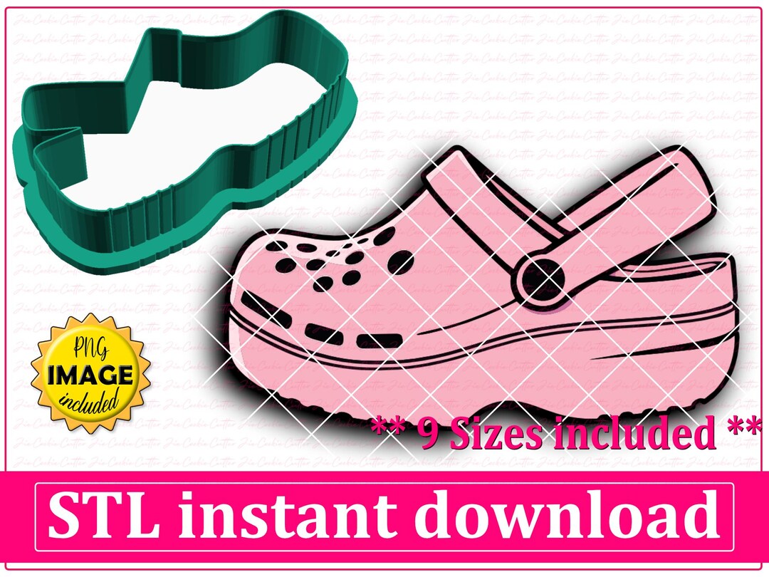 Clog Shoe Cookie Cutter STL File Instant Download, STL Cookie Cutter ...