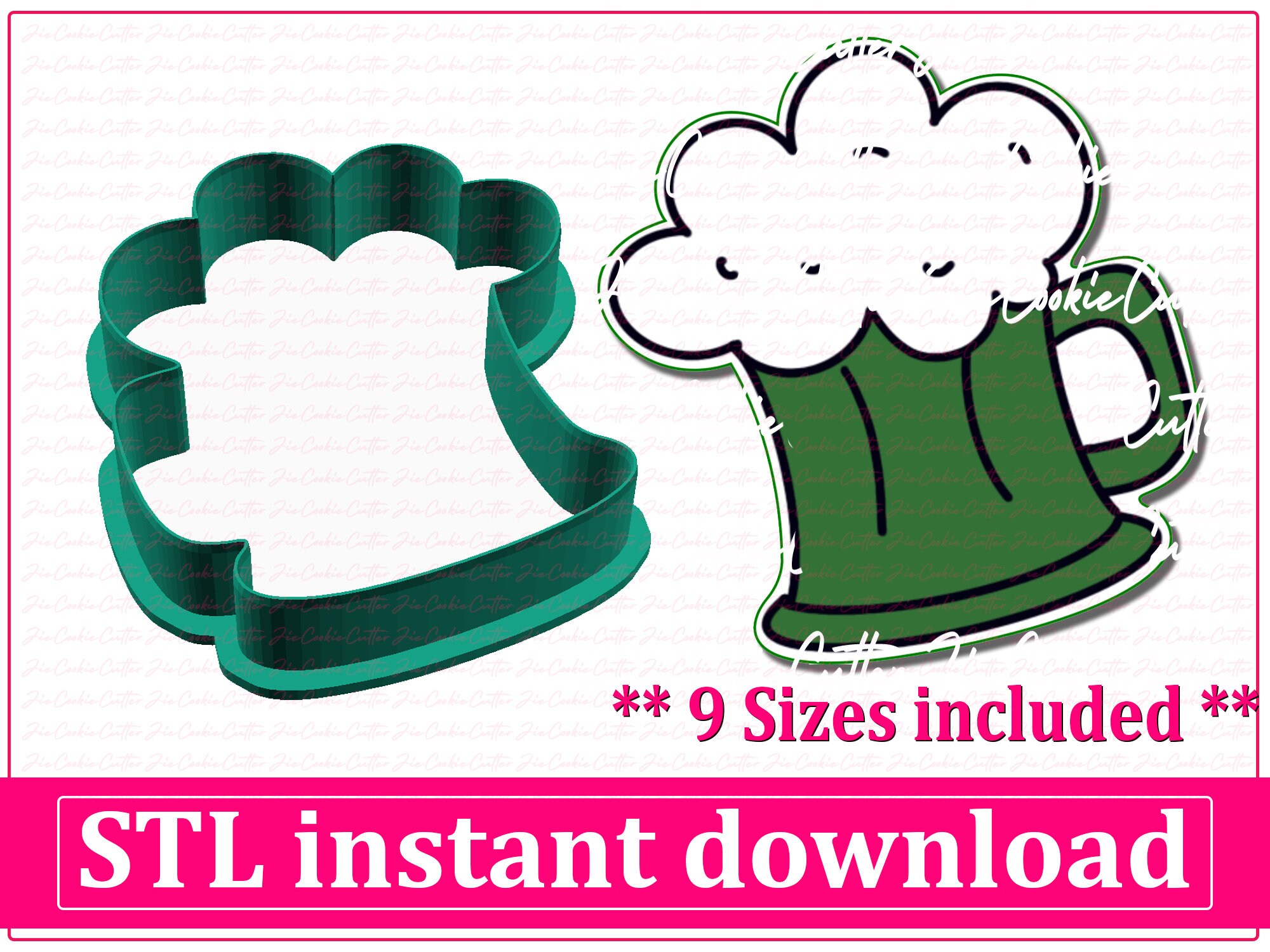 Beer Mug Cookie Cutter STL File Instant Download STL Cookie - Etsy