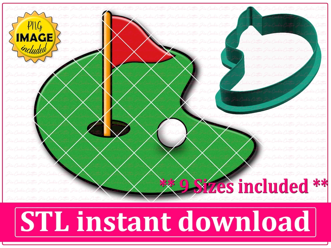 Golf Putting Green Cookie Cutter STL File Instant Download, STL Cookie ...