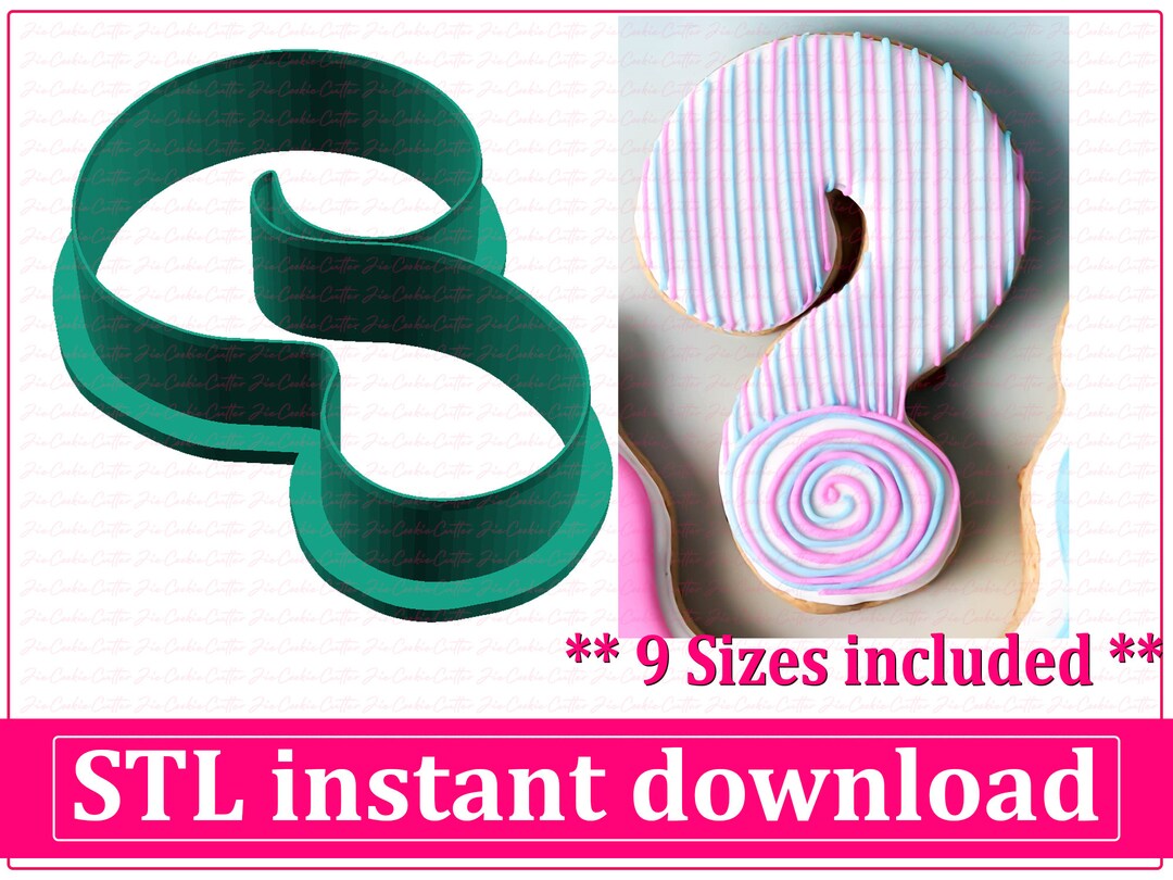 Question Mark Cookie Cutter STL File Instant Download, STL Cookie ...