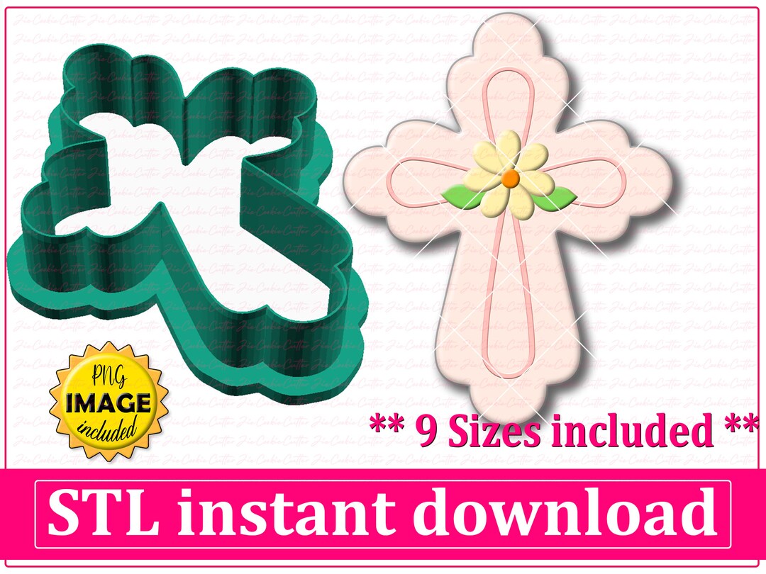 Cross Cookie Cutter STL File Instant Download, STL Cookie Cutter File ... Cross Cookie Cutter STL File Instant Download, STL Cookie Cutter File ...
