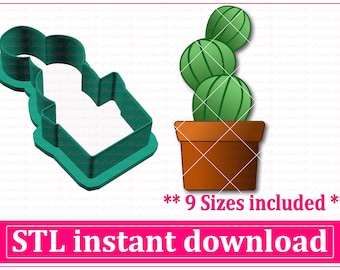 Cactus Cookie Cutter STL File Instant Download STL Cookie - Etsy