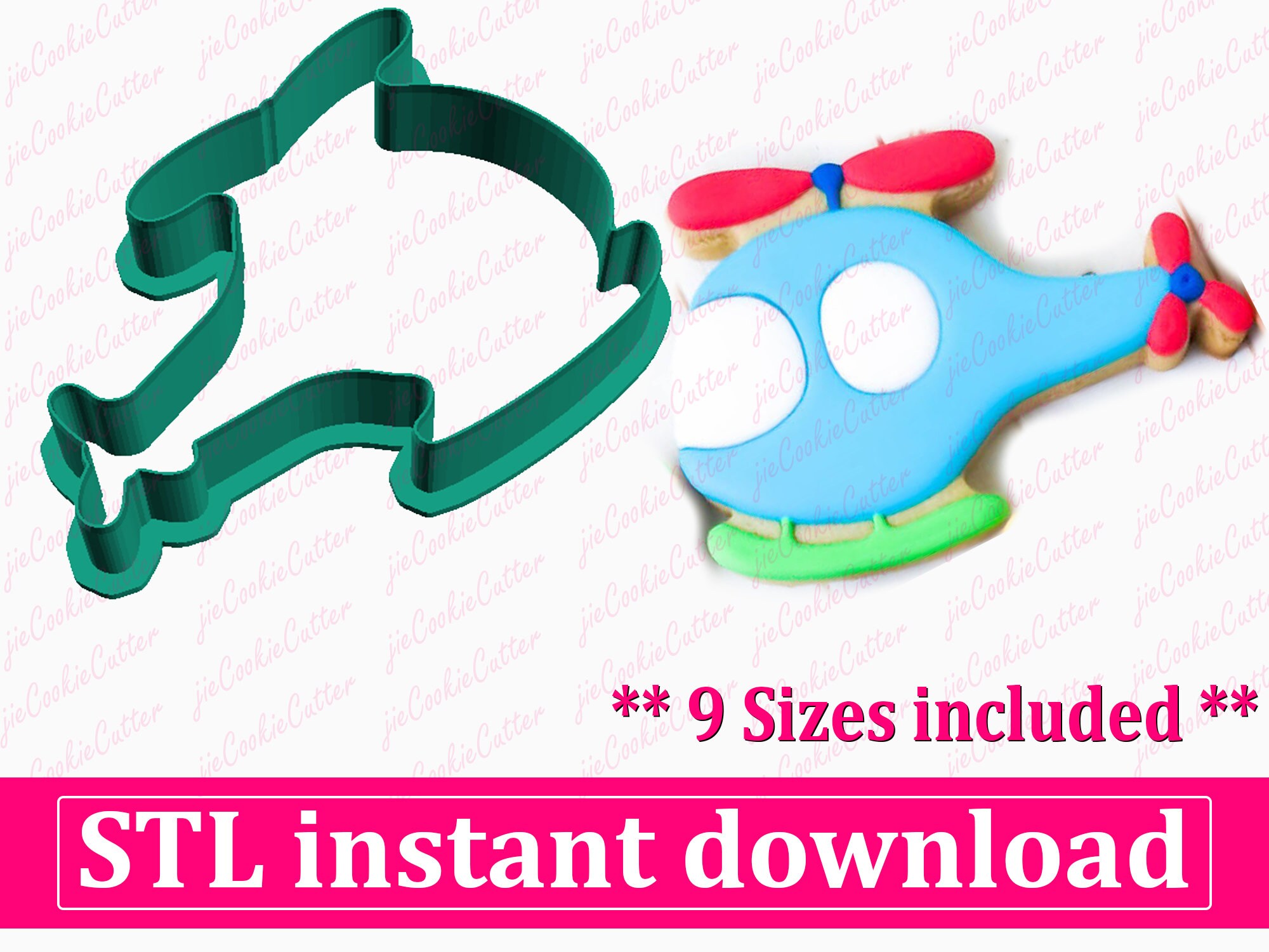 Helicopter Cookie Cutter STL File Instant Download STL Cookie | Etsy