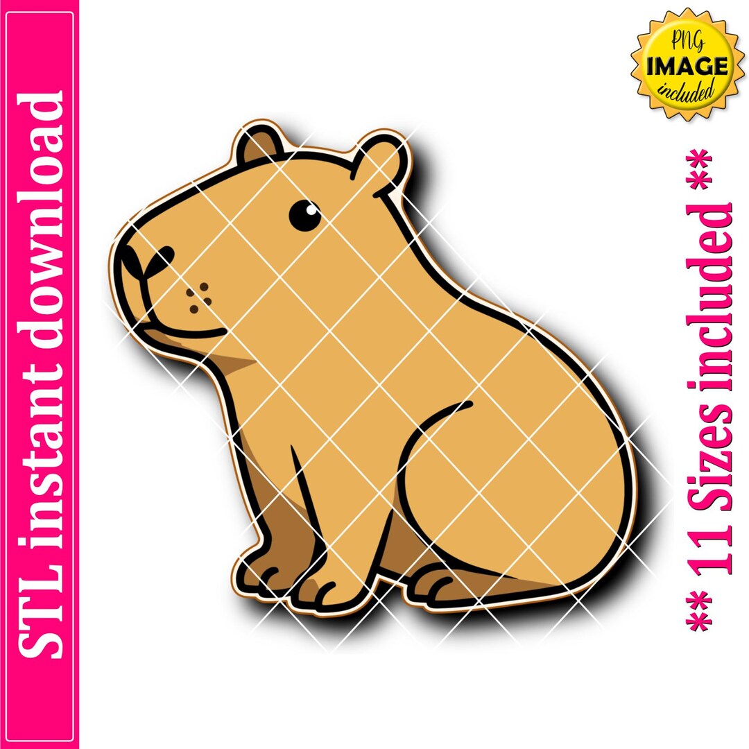 Capybara Cookie Cutter STL File Instant Download, STL Cookie Cutter ...