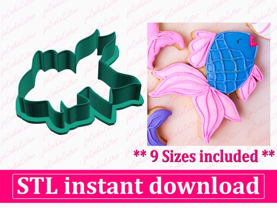 Fish Cookie Cutter STL File Instant Download STL Cookie - Etsy