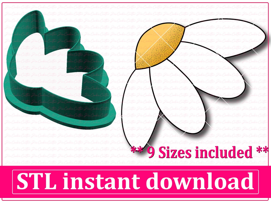 Daisy Cookie Cutter STL File Instant Download, STL Cookie Cutter File ...
