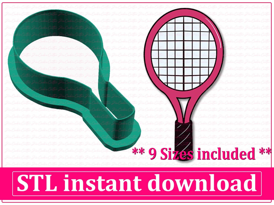 Tennis Racket Cookie Cutter STL File Instant Download, STL Cookie ...