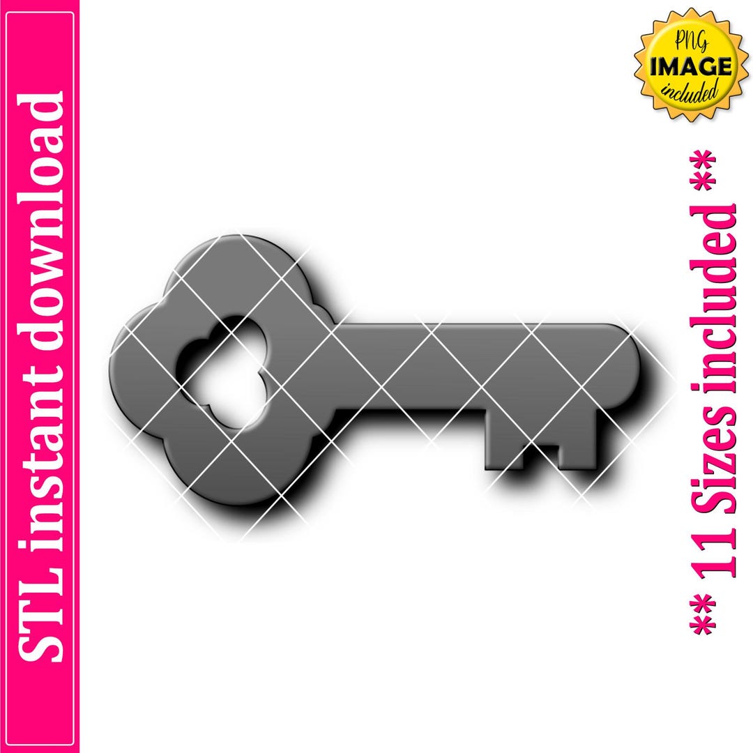 Antique Key House Key Cookie Cutter STL File, 11 Sizes (digital ...