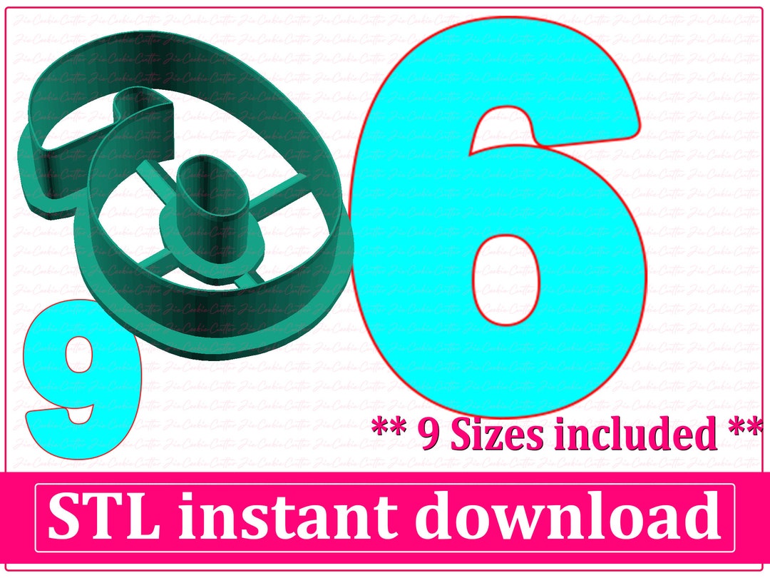 Number Nine or Number Six Cookie Cutter STL File Instant Download, STL ...