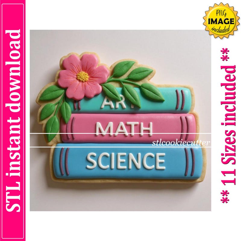 Book Stack Cookies - Etsy