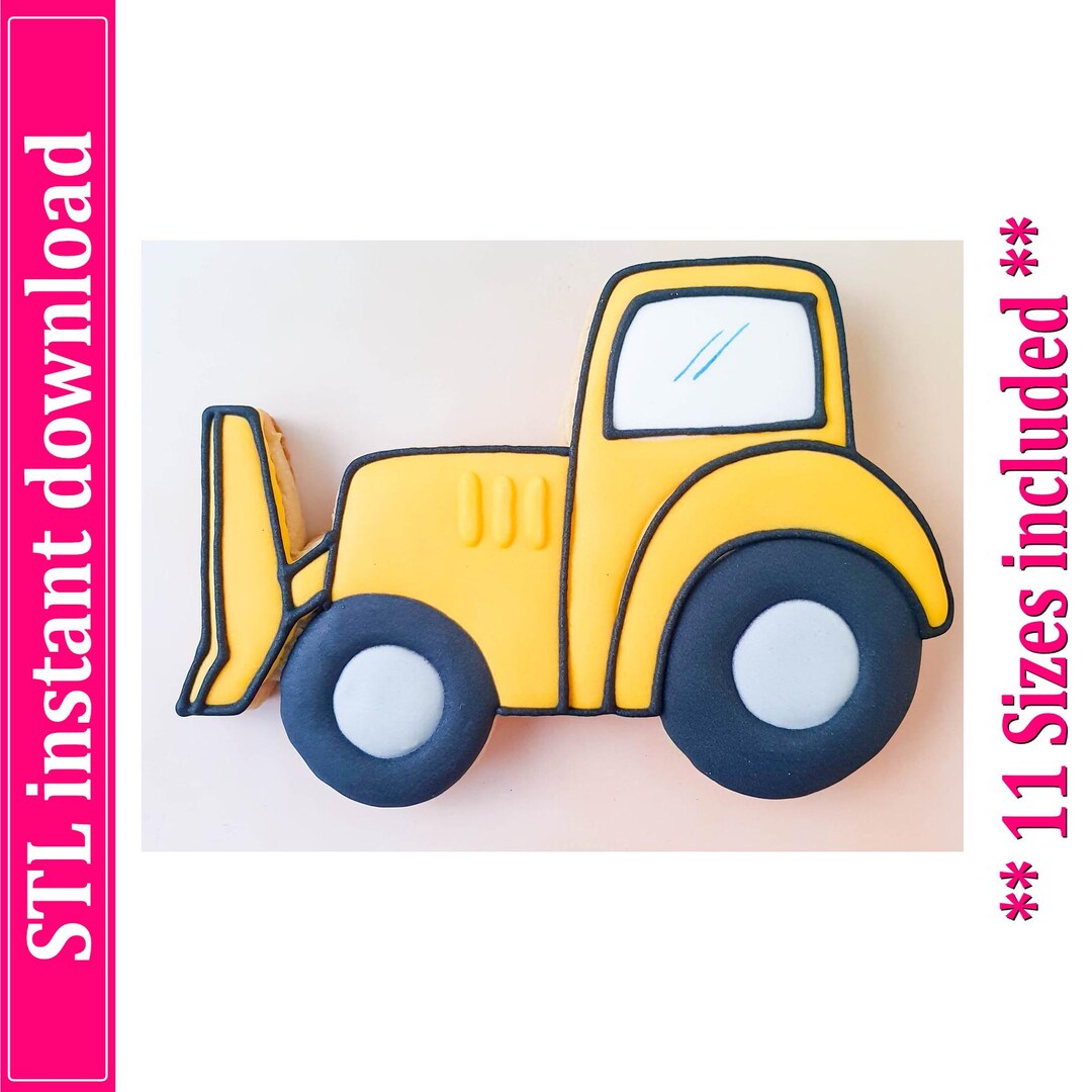 Bulldozer Cookie Cutter STL File, 11 Sizes (digital Download) - Etsy