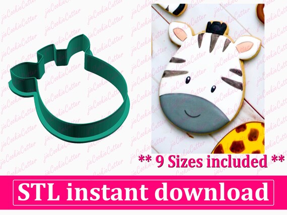 Zebra Head Cookie Cutter STL File Instant Download STL Cookie | Etsy