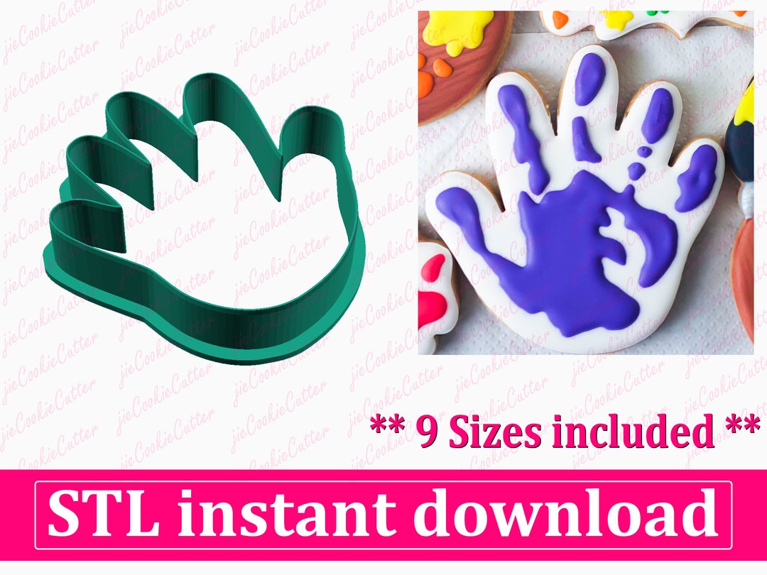 Right Hand Cookie Cutter STL File, 11 Sizes (digital Download) - Etsy