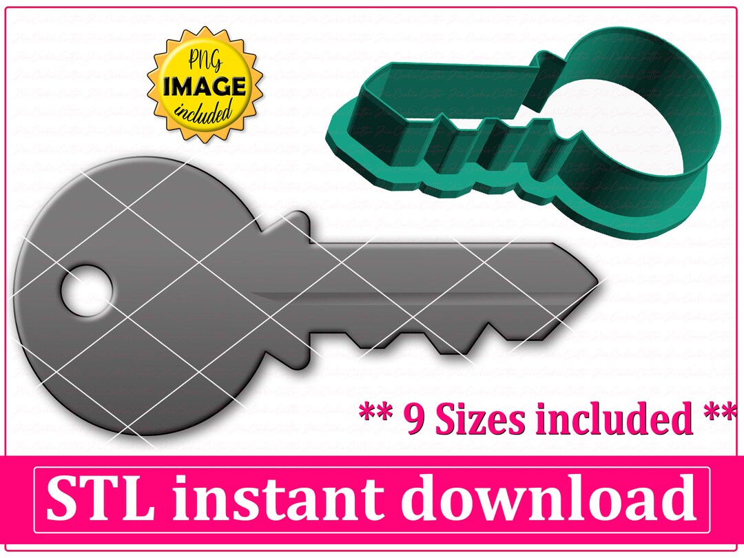 Key Cookie Cutter STL File Instant Download, STL Cookie Cutter File - Etsy