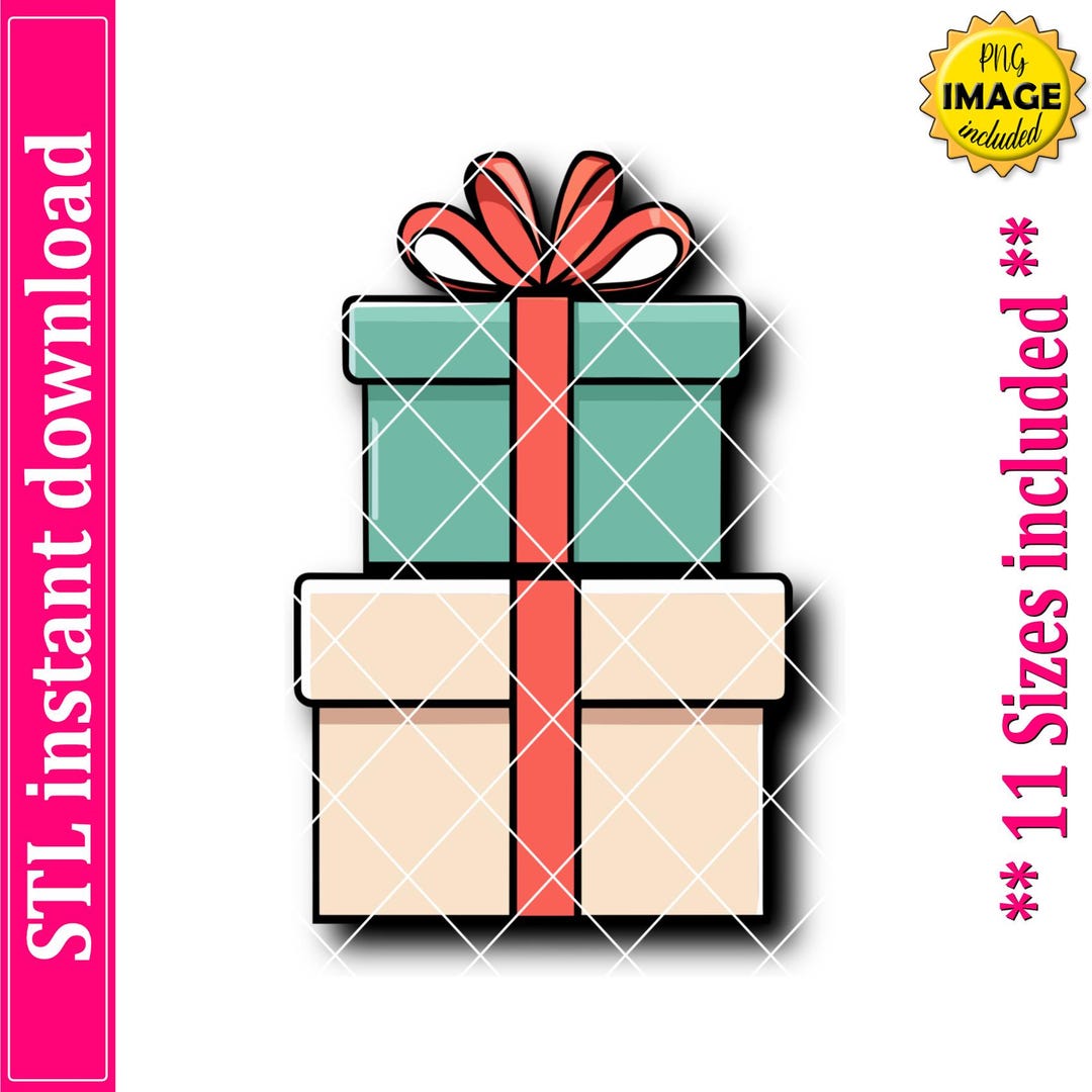 Stacked Gift Box Cookie Cutter STL File, 11 Sizes (digital Download) - Etsy