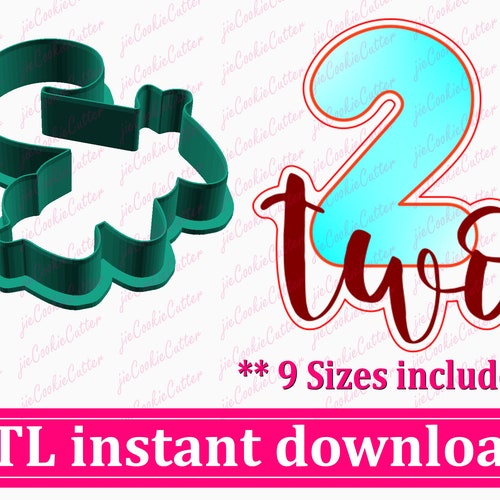 Number Two Cookie Cutter STL File Instant Download STL Cookie - Etsy