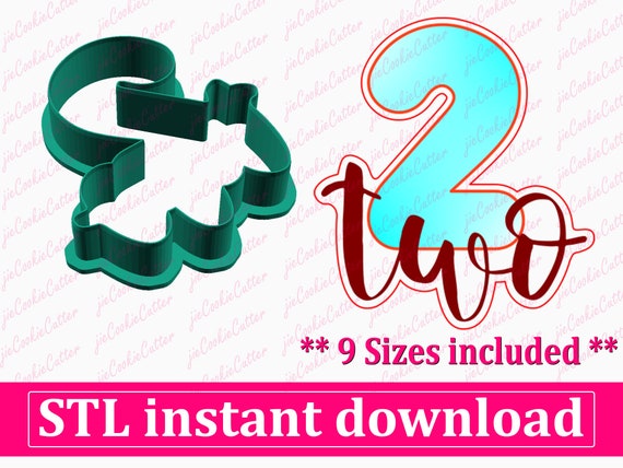 Number Two Cookie Cutter STL File Instant Download STL Cookie - Etsy