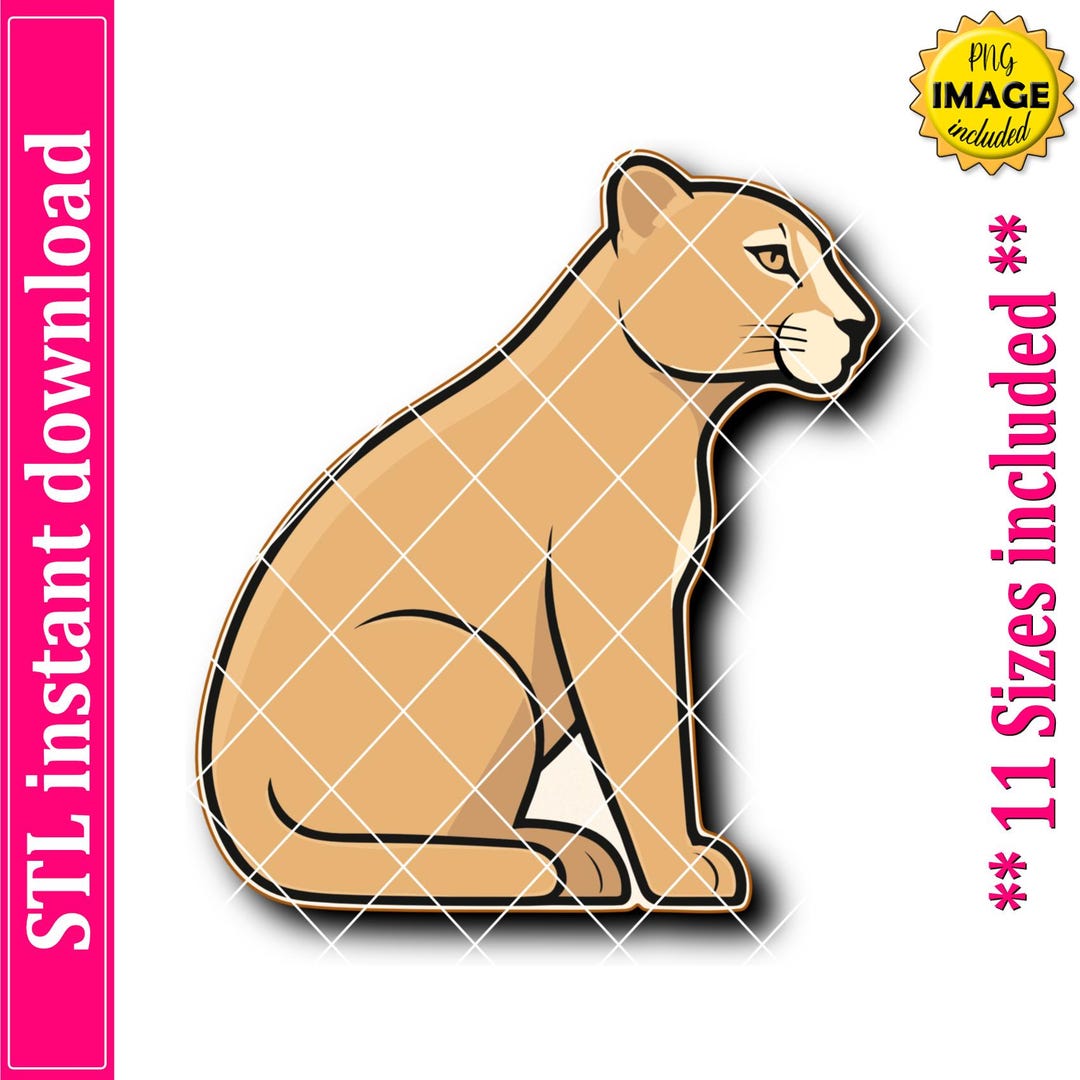 Lioness Cookie Cutter STL File Instant Download, STL Cookie Cutter File ...