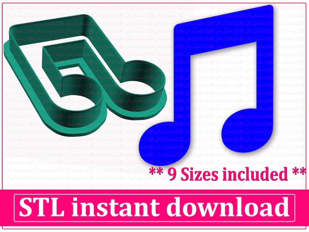 Musical Notes Cookie Cutter STL File Instant Download, STL Cookie ...