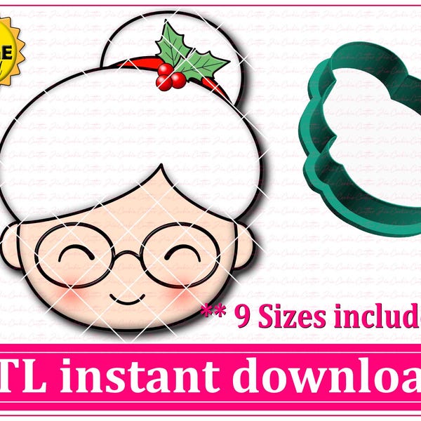 Mrs Claus Face - Etsy