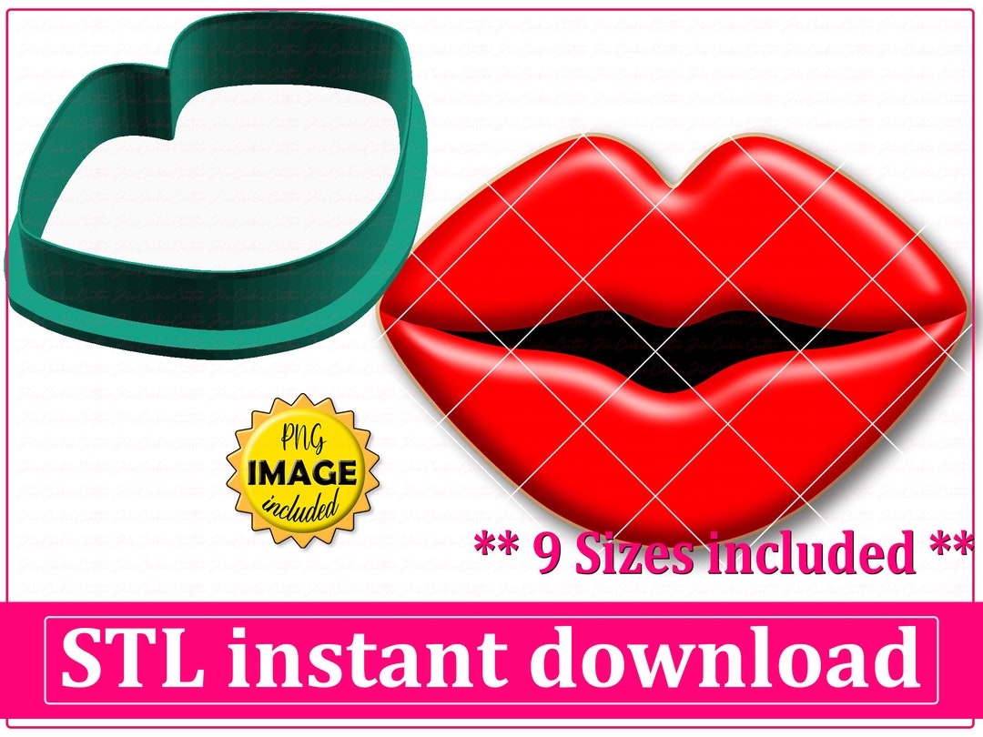 Lips Cookie Cutter STL File Instant Download, STL Cookie Cutter File - Etsy