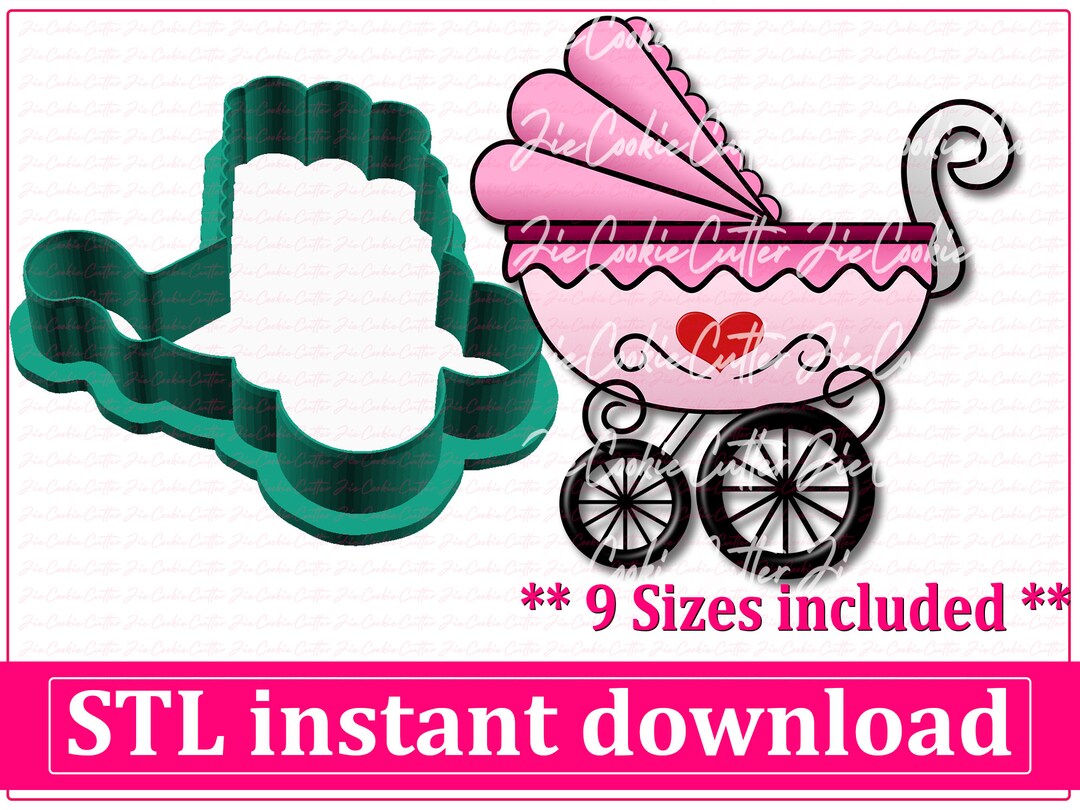 Baby Stroller Cookie Cutter STL File Instant Download STL - Etsy