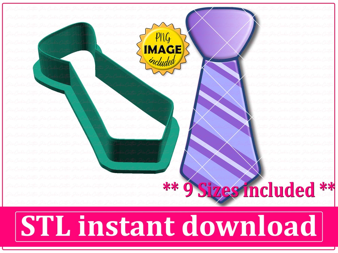 Neck Tie Cookie Cutter STL File Instant Download, STL Cookie Cutter ...
