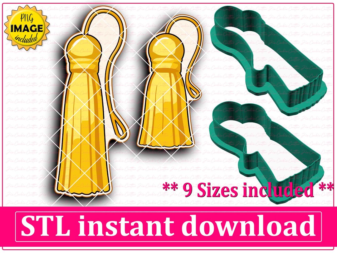 Graduation Tassel Cookie Cutter STL File Instant Download, STL Cookie ...