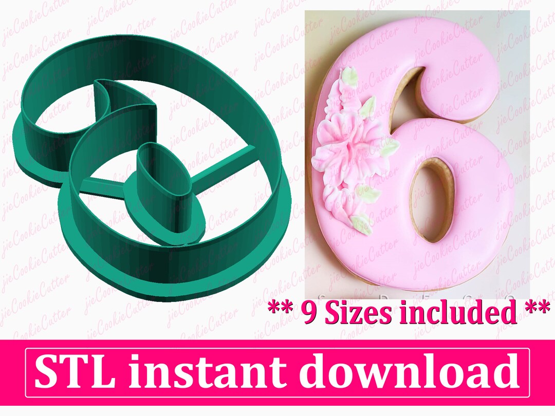 Number Nine or Number Six Cookie Cutter STL File Instant - Etsy