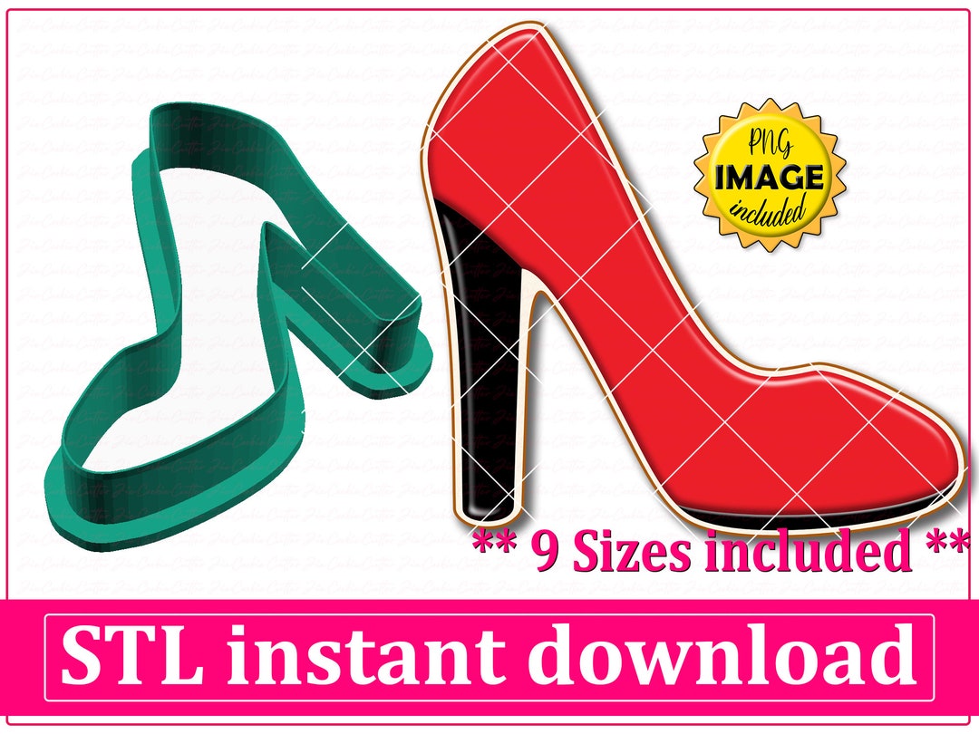 High Heel Cookie Cutter STL File Instant Download, STL Cookie Cutter ...