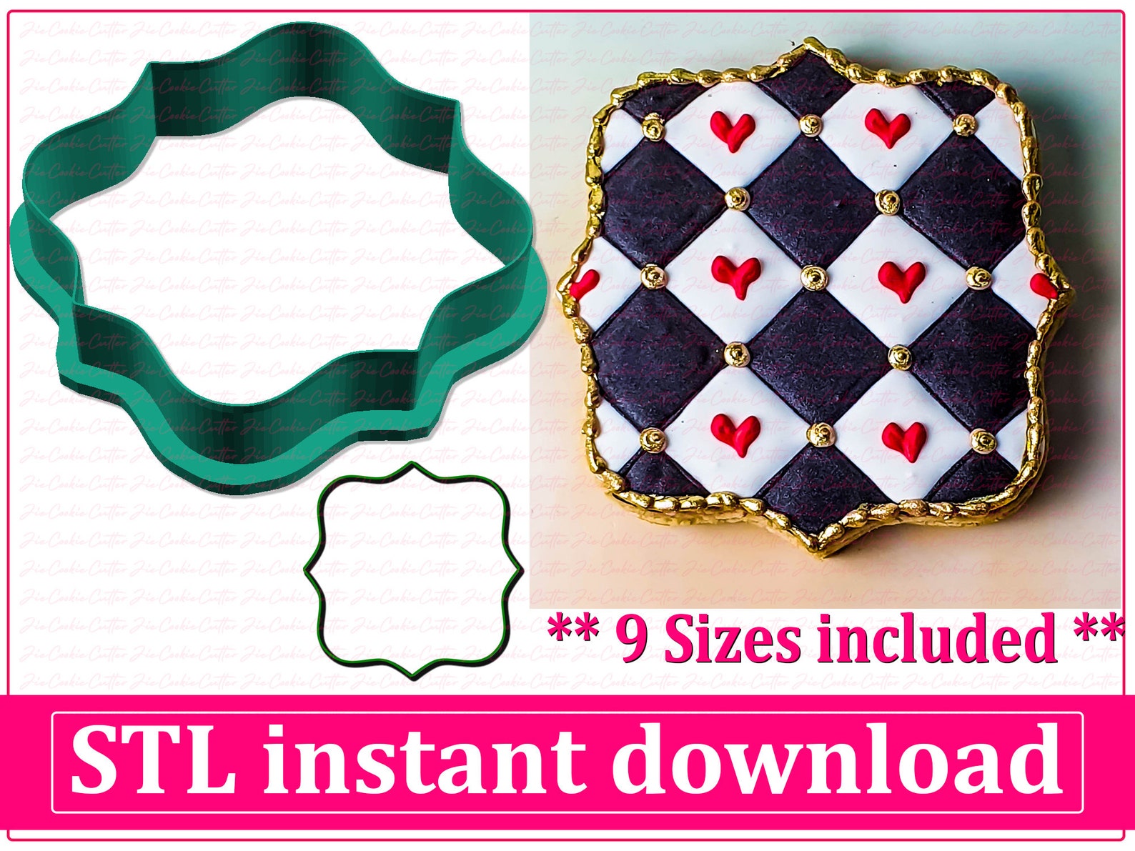 Plaque Cookie Cutter STL File Instant Download STL Cookie - Etsy