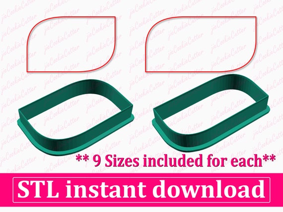 Plaque Cookie Cutter STL File Instant Download Square STL - Etsy